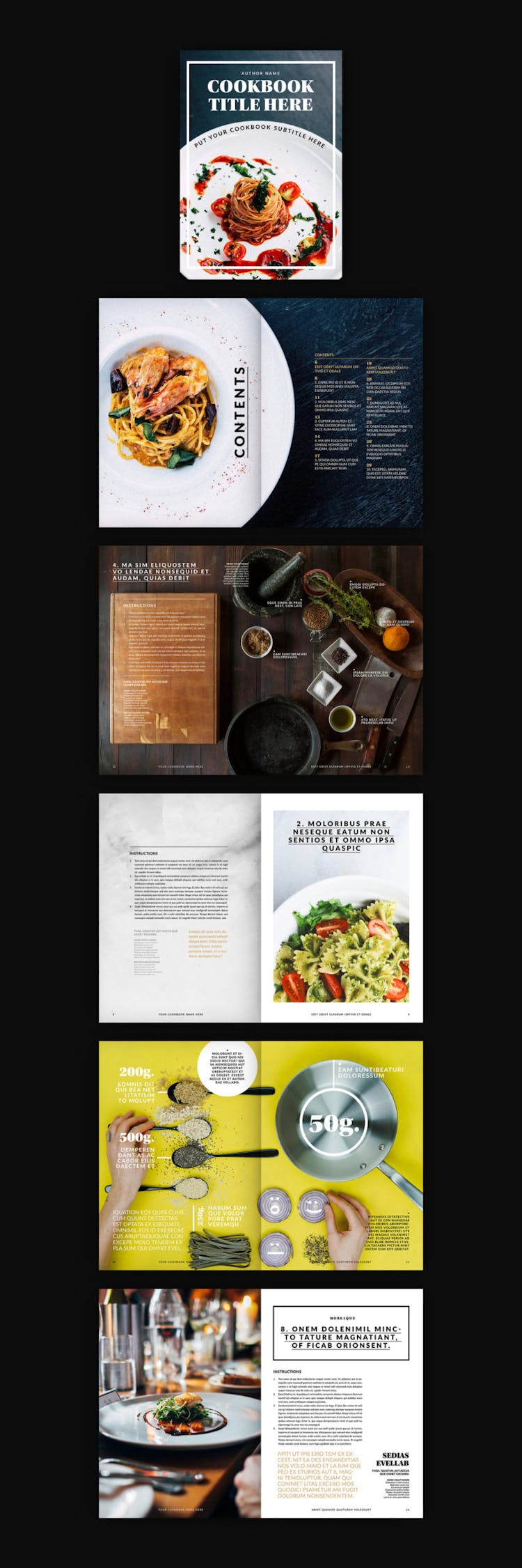 50 Fresh InDesign Cookbook Templates – Redokun